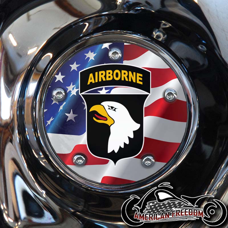 Custom Timing Cover - 101st Airborne Flag [Harley Davidson Timing Cover ...