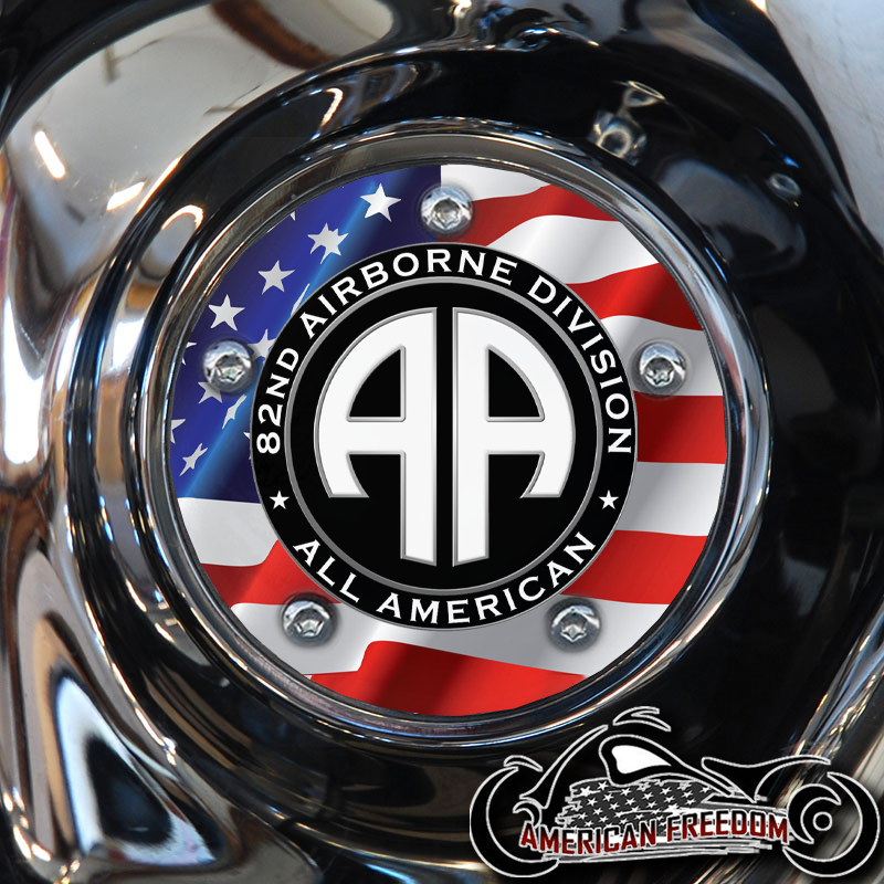Custom Timing Cover - Airborne American Flag [Harley Davidson Timing ...
