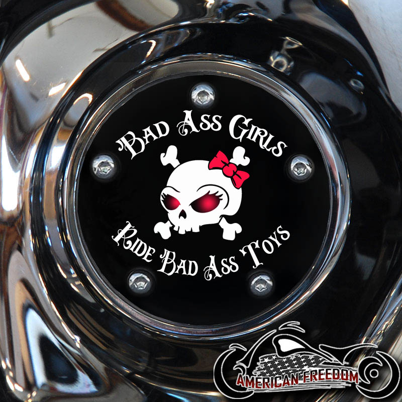 Custom Timing Cover - Bad Ass Girls [Harley Davidson Timing Cover ...
