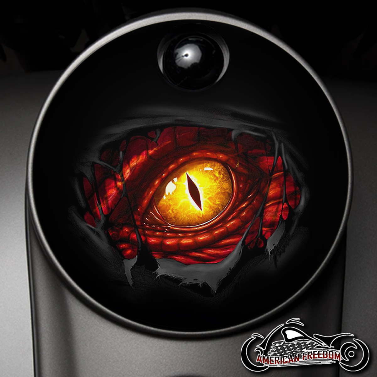 Custom Fuel Door - Dragon Eye [Harley Davidson Fuel Door] - $129.99 ...