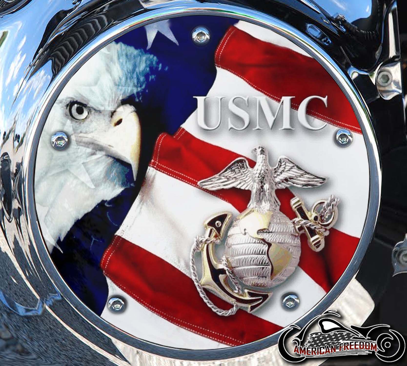 Custom Derby Cover - USMC 4 [Harley Davidson Derby Cover] - $129.99 ...