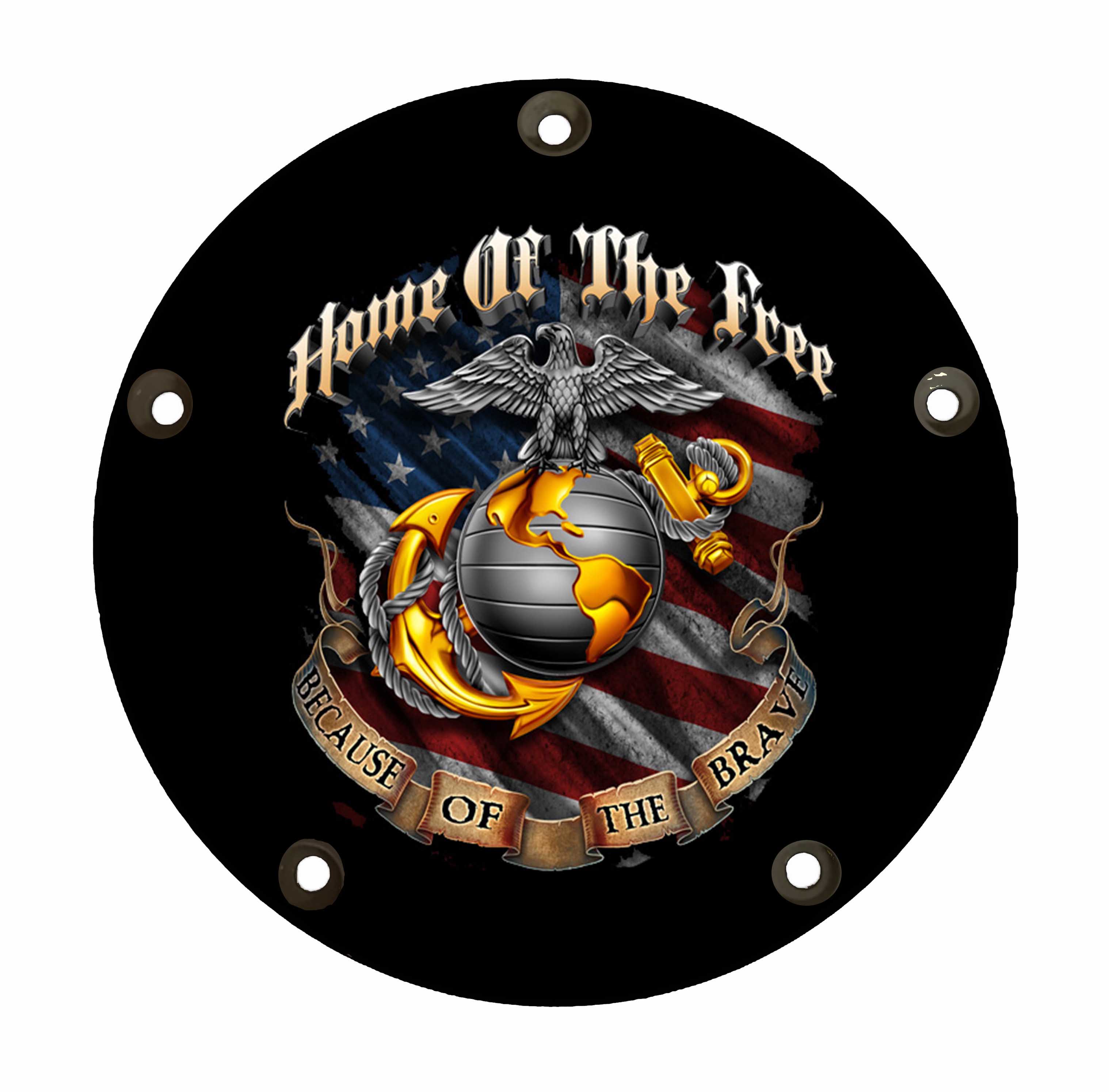 HARLEY DAVIDSON DERBY COVER----HOME OF THE FREE MARINES [HARLEY DERBY ...