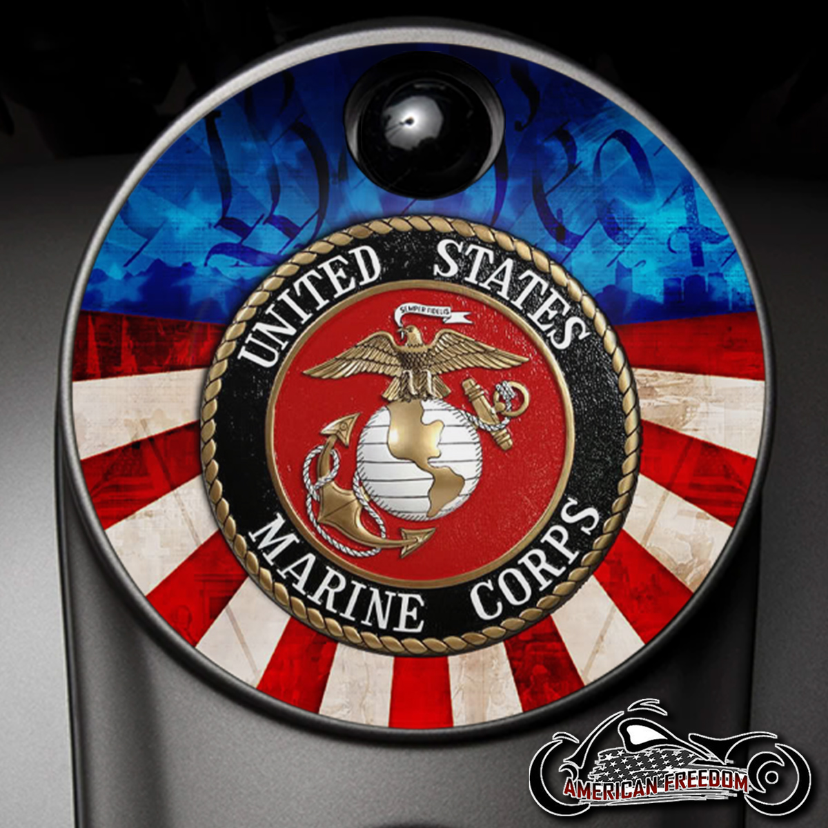 Custom Fuel Door - Marine Corps [Harley Davidson Fuel Door] - $129.99 ...