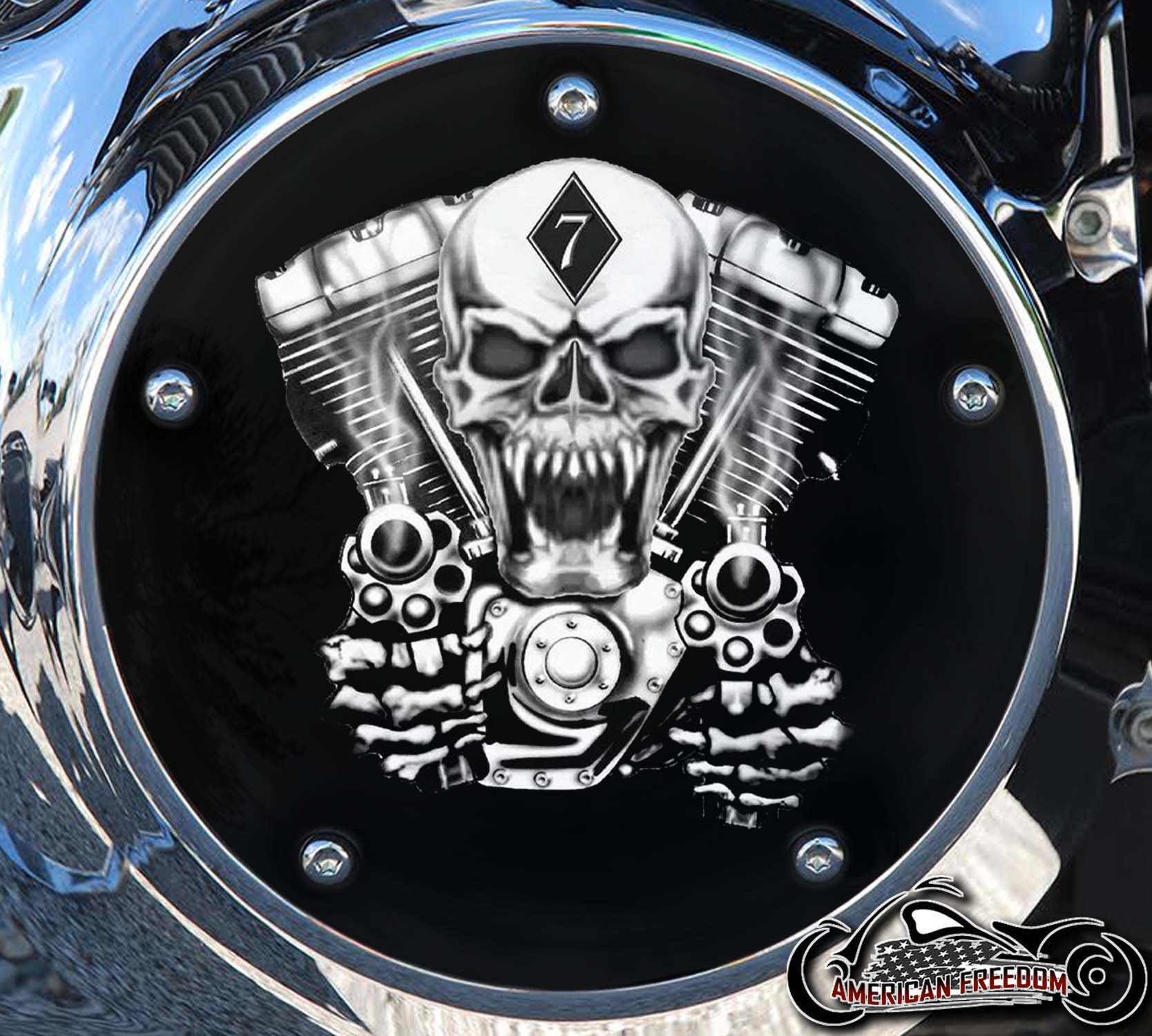 Custom Derby Cover - Engine [Harley Davidson Derby Cover] - $129.99 ...