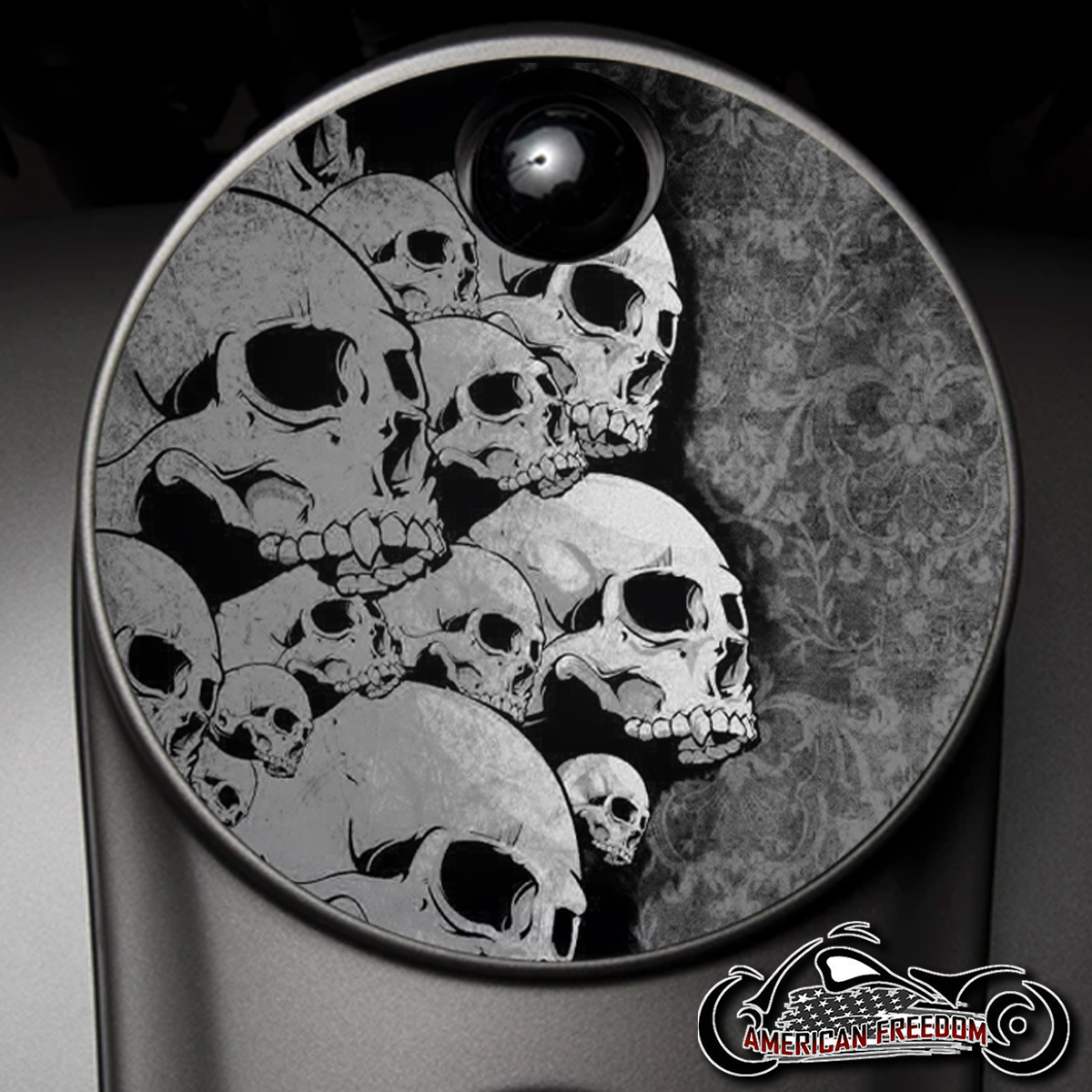 Custom Fuel Door - Skull Pile [Harley Davidson Fuel Door] - $129.99 ...