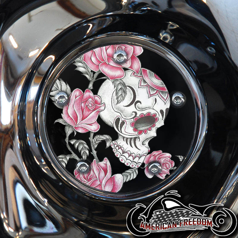 Custom Timing Cover - Skull Roses [Harley Davidson Timing Cover] - $64. ...