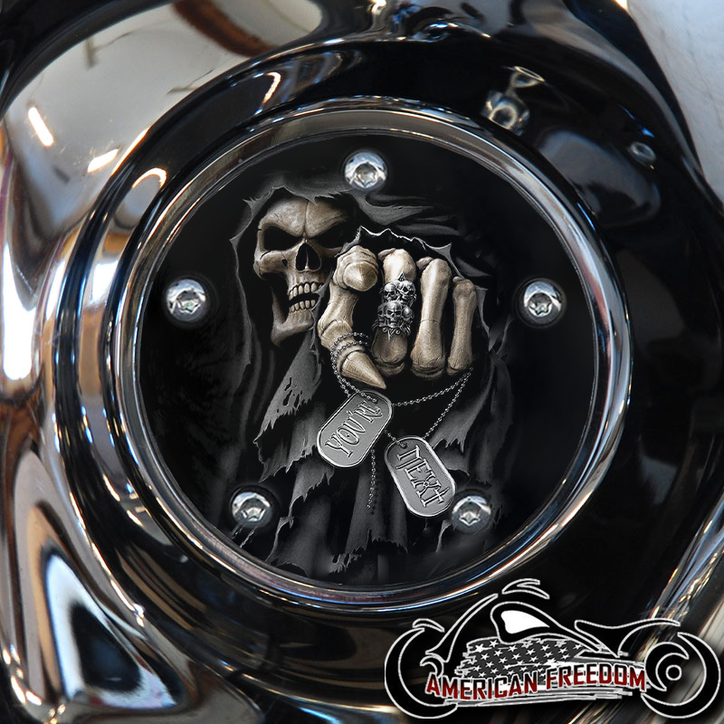 Custom Timing Cover - You're Next Reaper [Harley Davidson Timing Cover ...