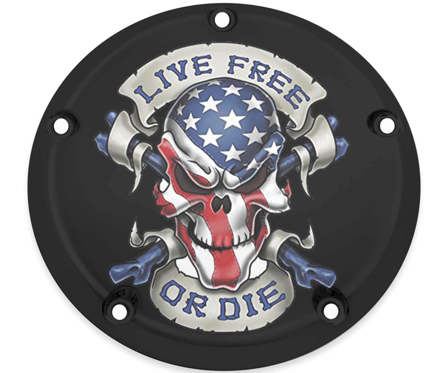 Custom Derby Cover - Live Free Or Die [Harley Davidson Derby Cover ...